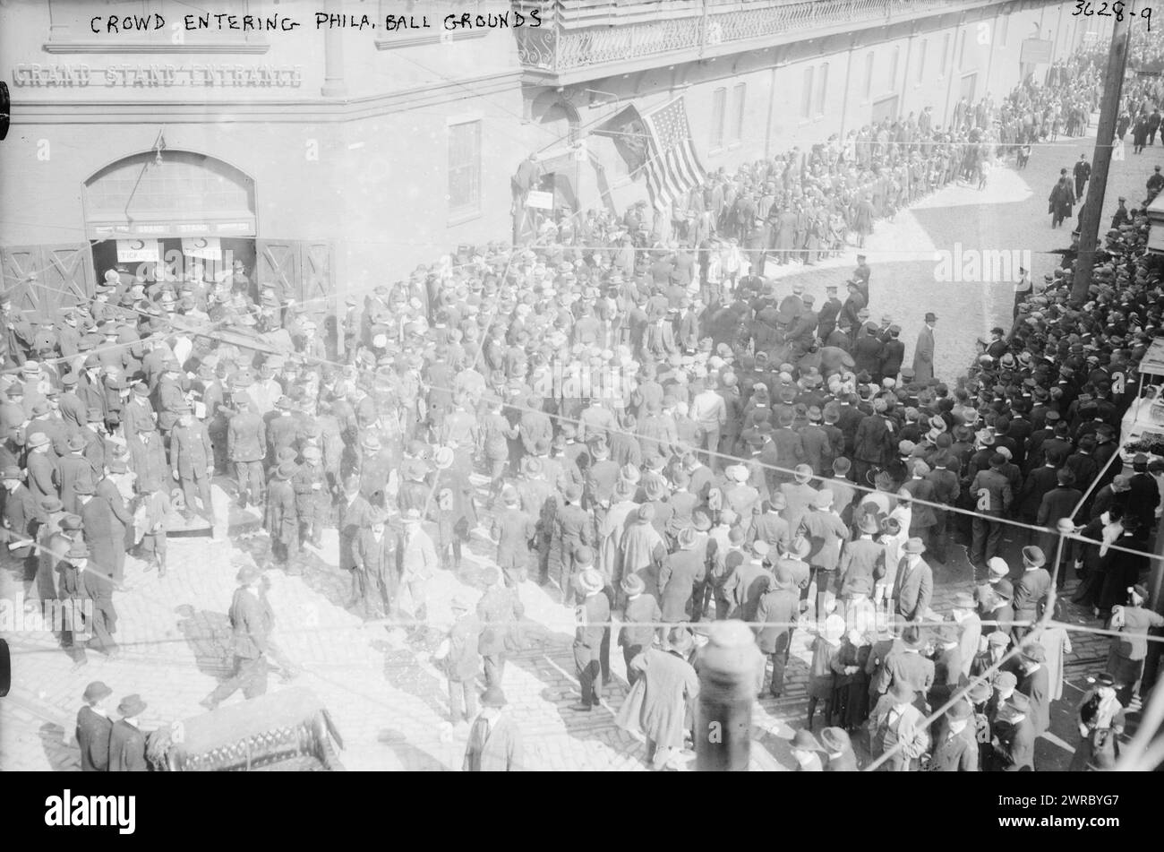 Crowd entering Baker Bowl, Philadelphia for a baseball game (baseball ...