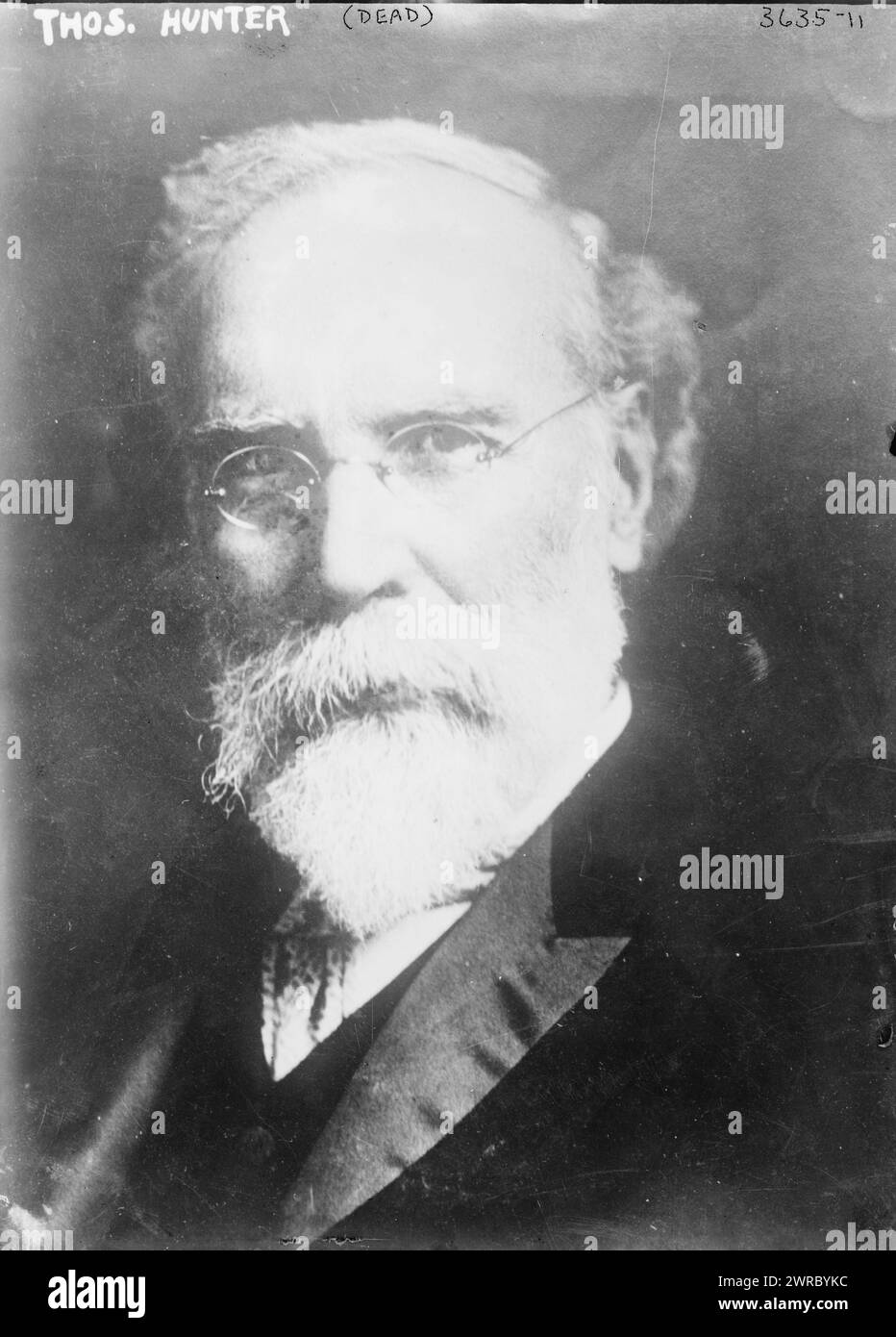 Thos. Hunter (Dead), Photograph shows Thomas Hunter (d. 1915), founder ...