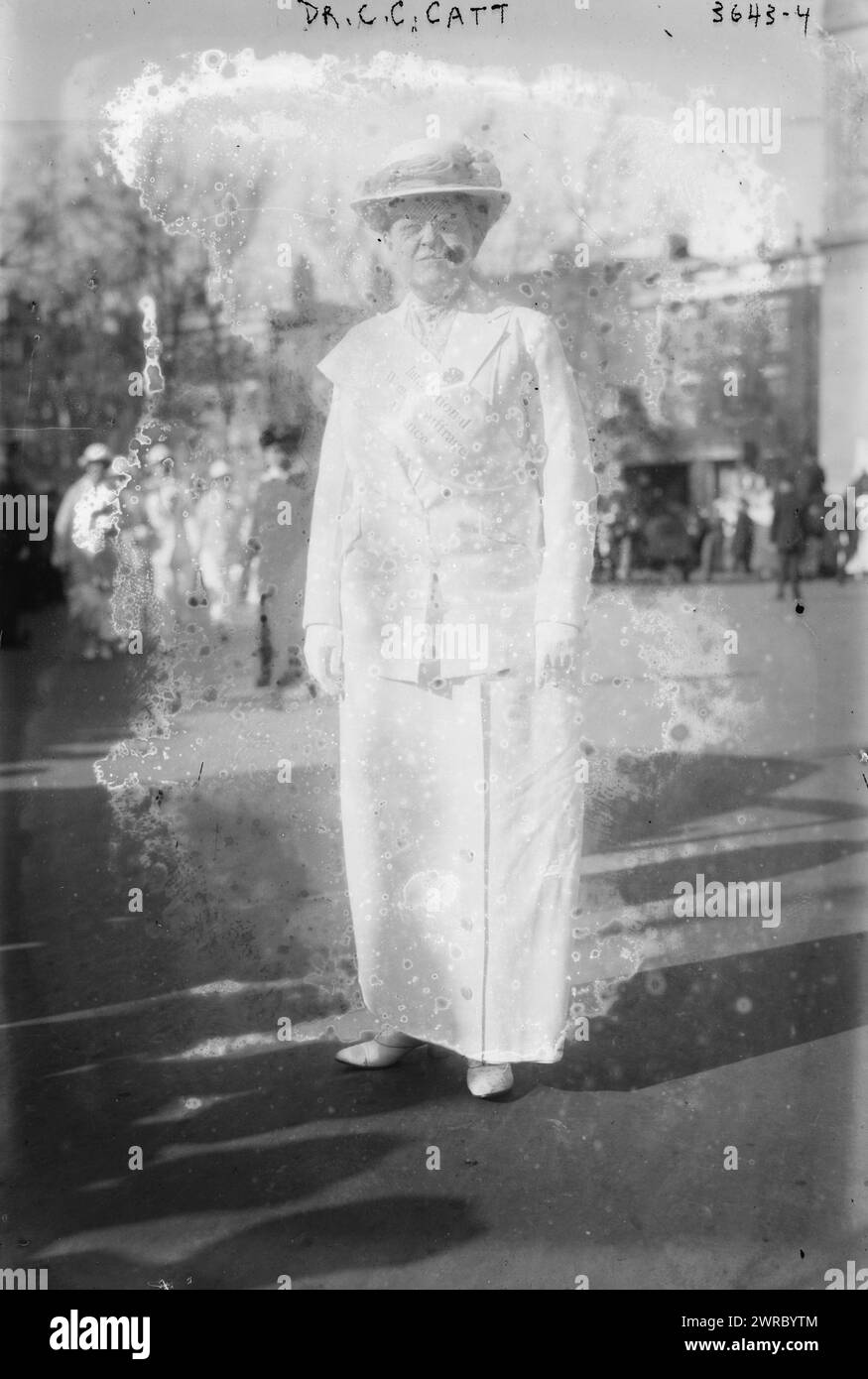 Dr. C.C. Catt, Photograph shows women's suffrage leader Carrie Chapman ...