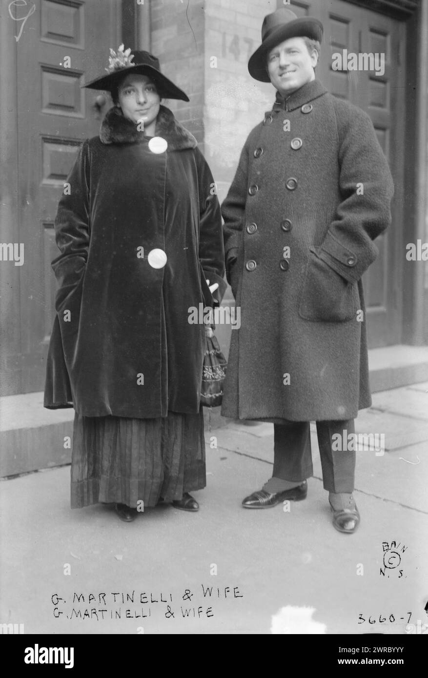G. Martinelli & wife, Photograph shows Italian opera singer Giovanni ...
