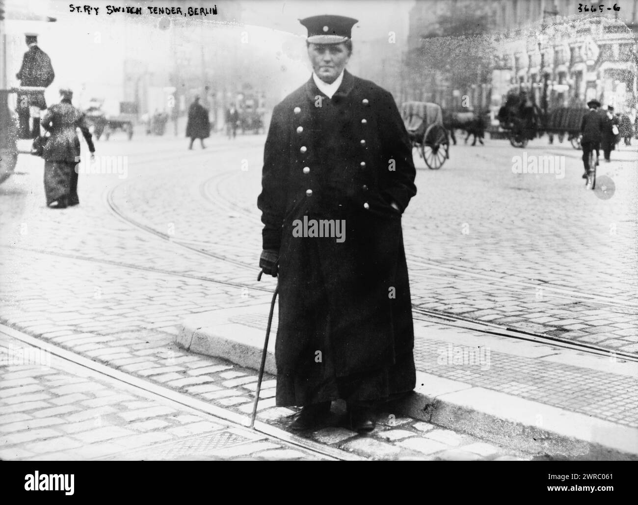 St. R'y i.e., street railway Switch Tender, Berlin, Photograph shows ...