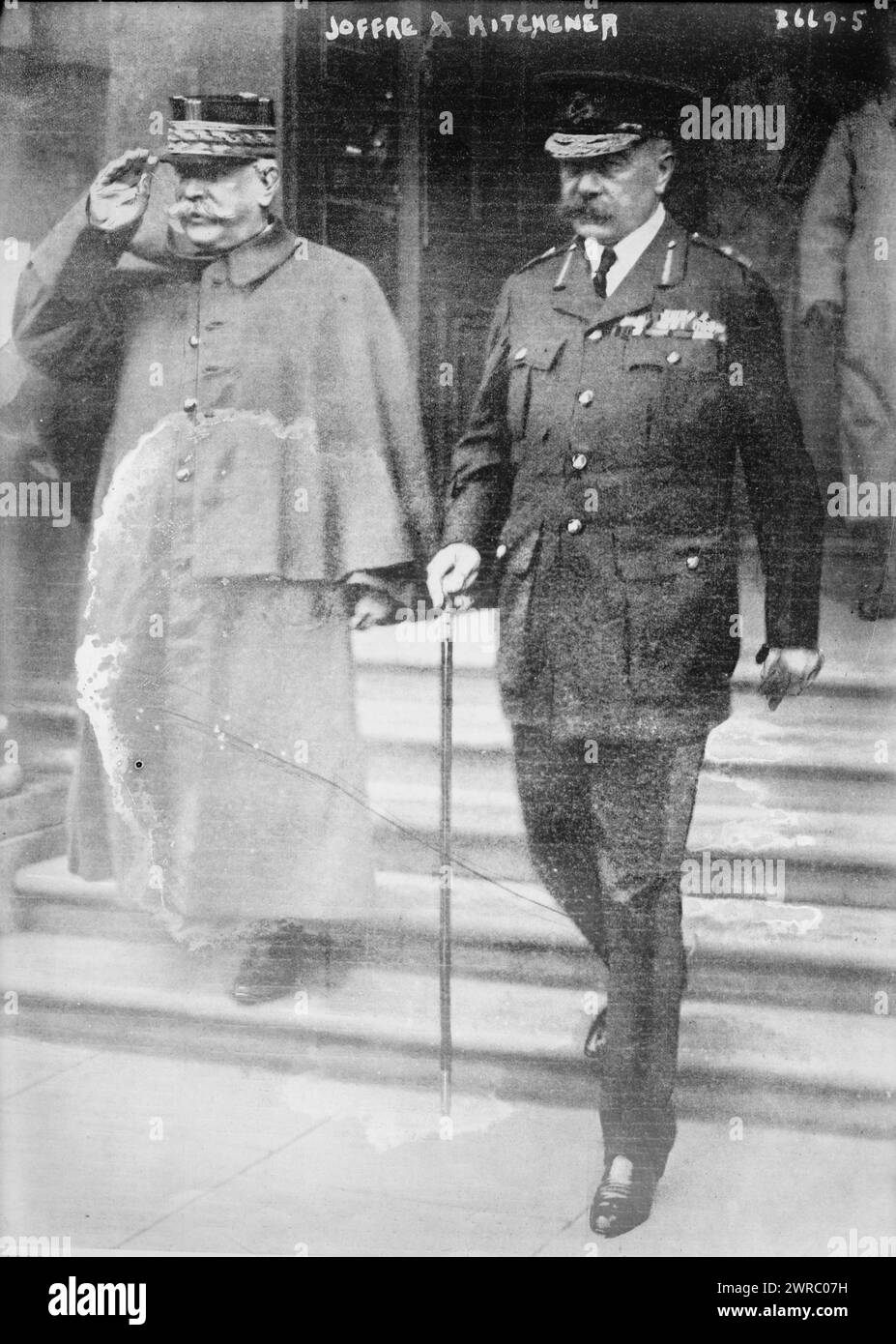 Joffre & Kitchener, Photograph shows French general Joseph Jacques ...