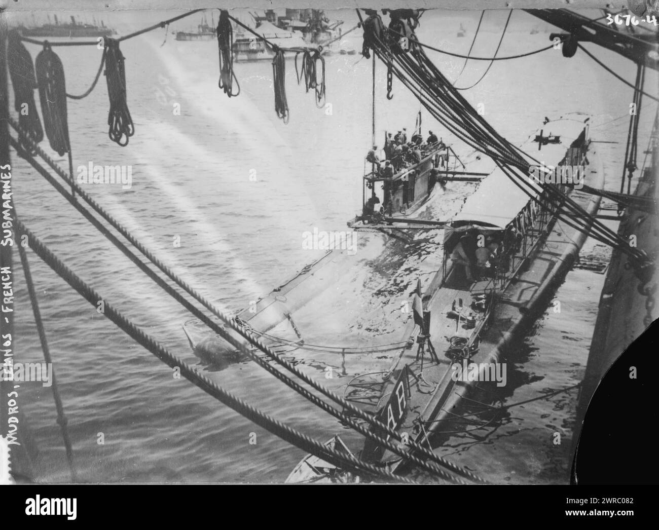 French Submarines, Mudros, Lemnos, 12/1/15, Photograph shows activities ...