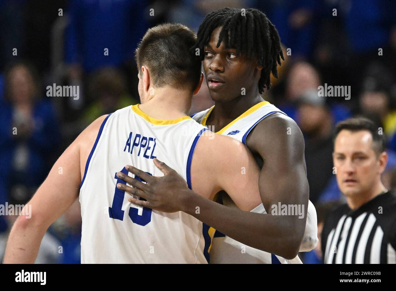 South Dakota State Jackrabbits forward Luke Appel (13) and South Dakota ...