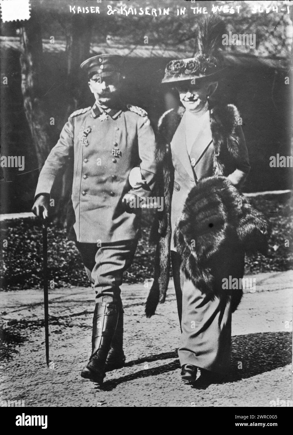 Kaiser & Kaiserin in the West, Photograph shows Kaiser Wilhelm II of ...