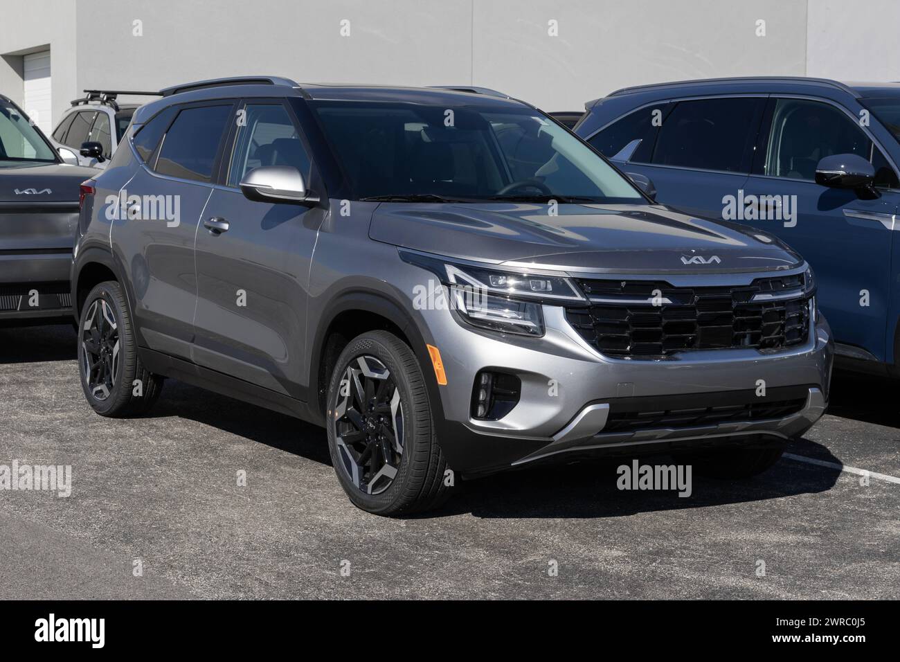 Avon - March 10, 2024: Kia Seltos SX Turbo display at a dealership. Kia ...