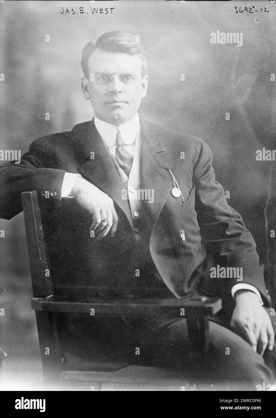 Jas. E. West, Photograph shows James Edward West (1876-1948), lawyer ...