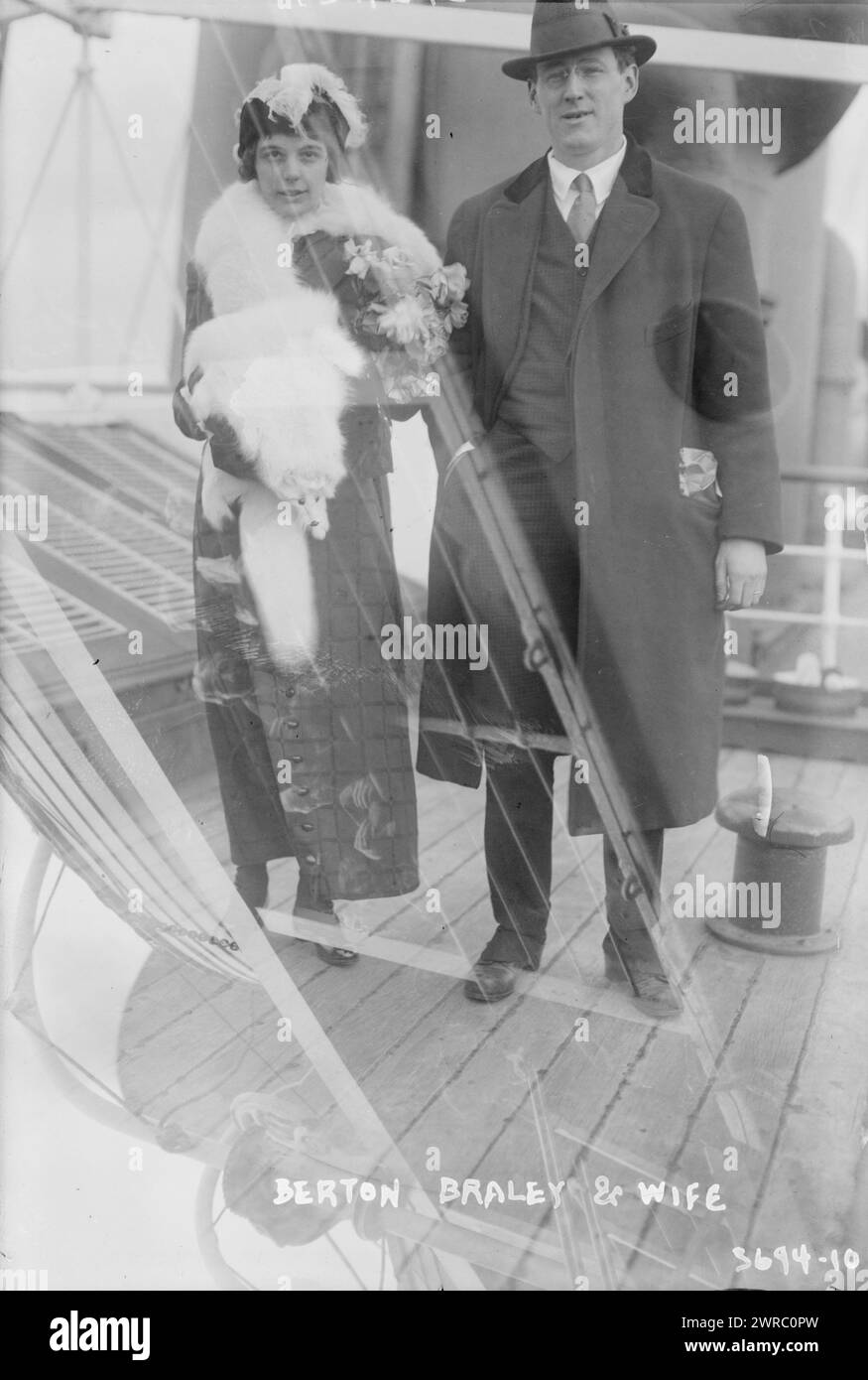 Berton Braley and wife, Photograph shows American poet Benton Braley ...