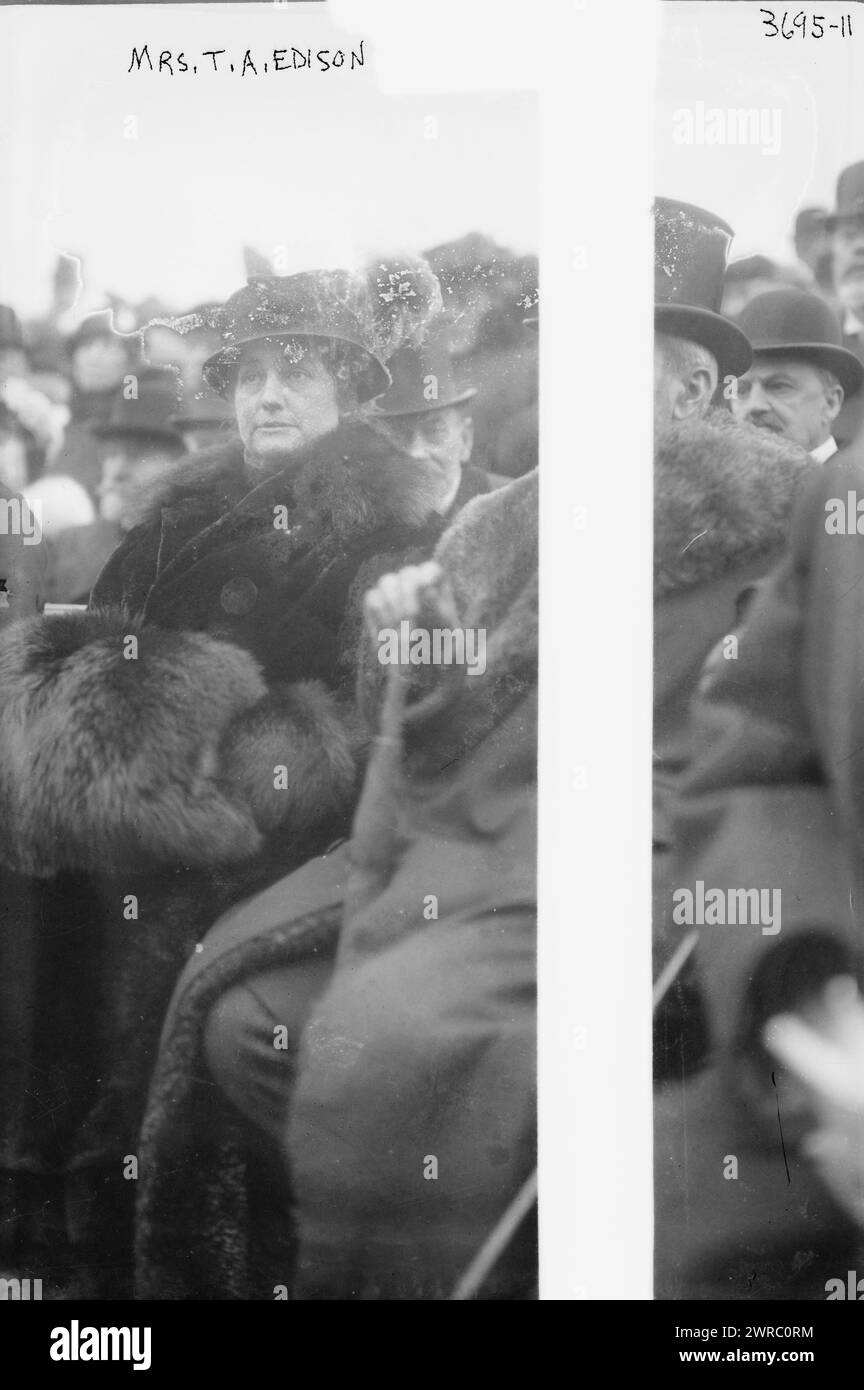Mrs. T.A. Edison, Photograph shows Mrs. Thomas Alva Edison at the ...