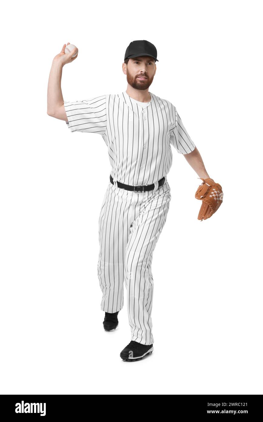 Action baseball full length player sport throwing uniform hi-res stock ...