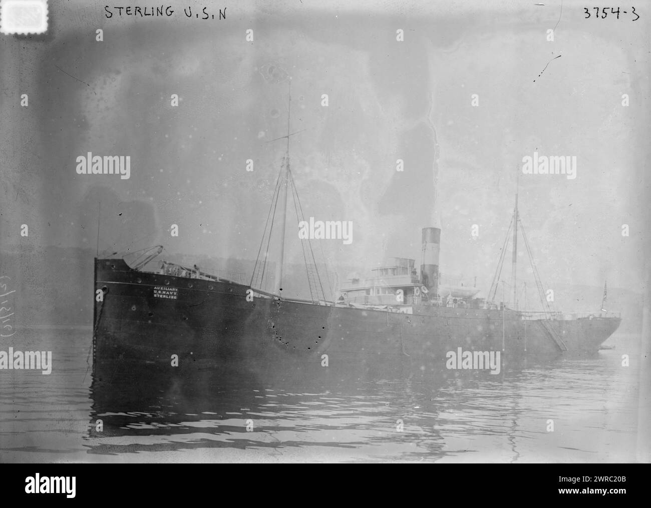 STERLING, U.S.N., Photograph shows the U.S.S. warship Sterling at ...