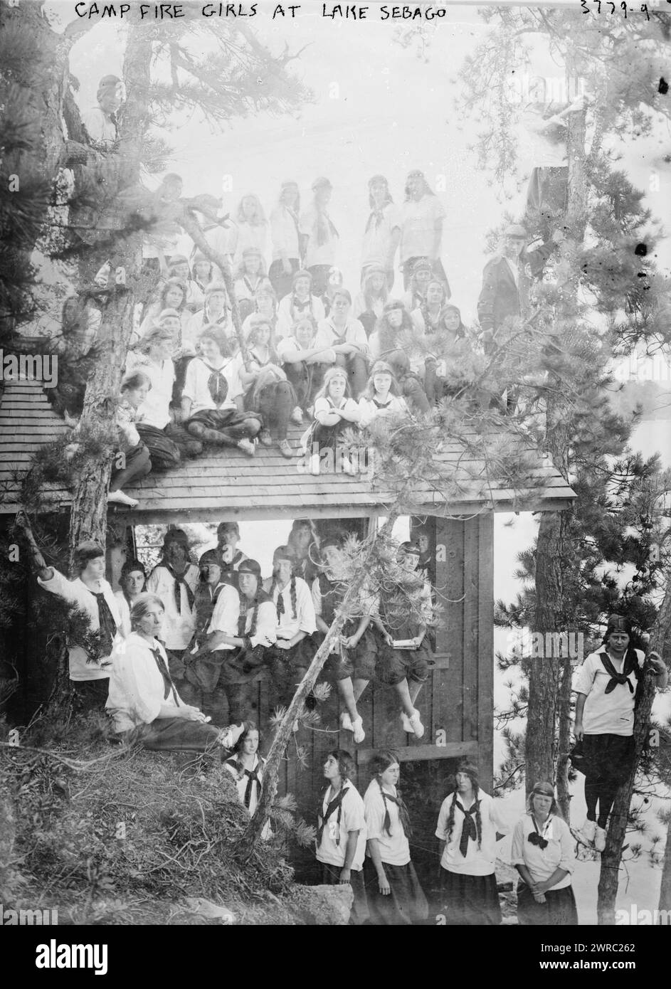 Camp Fire girls at Lake Sebago, Photograph shows Charlotte Vetter ...