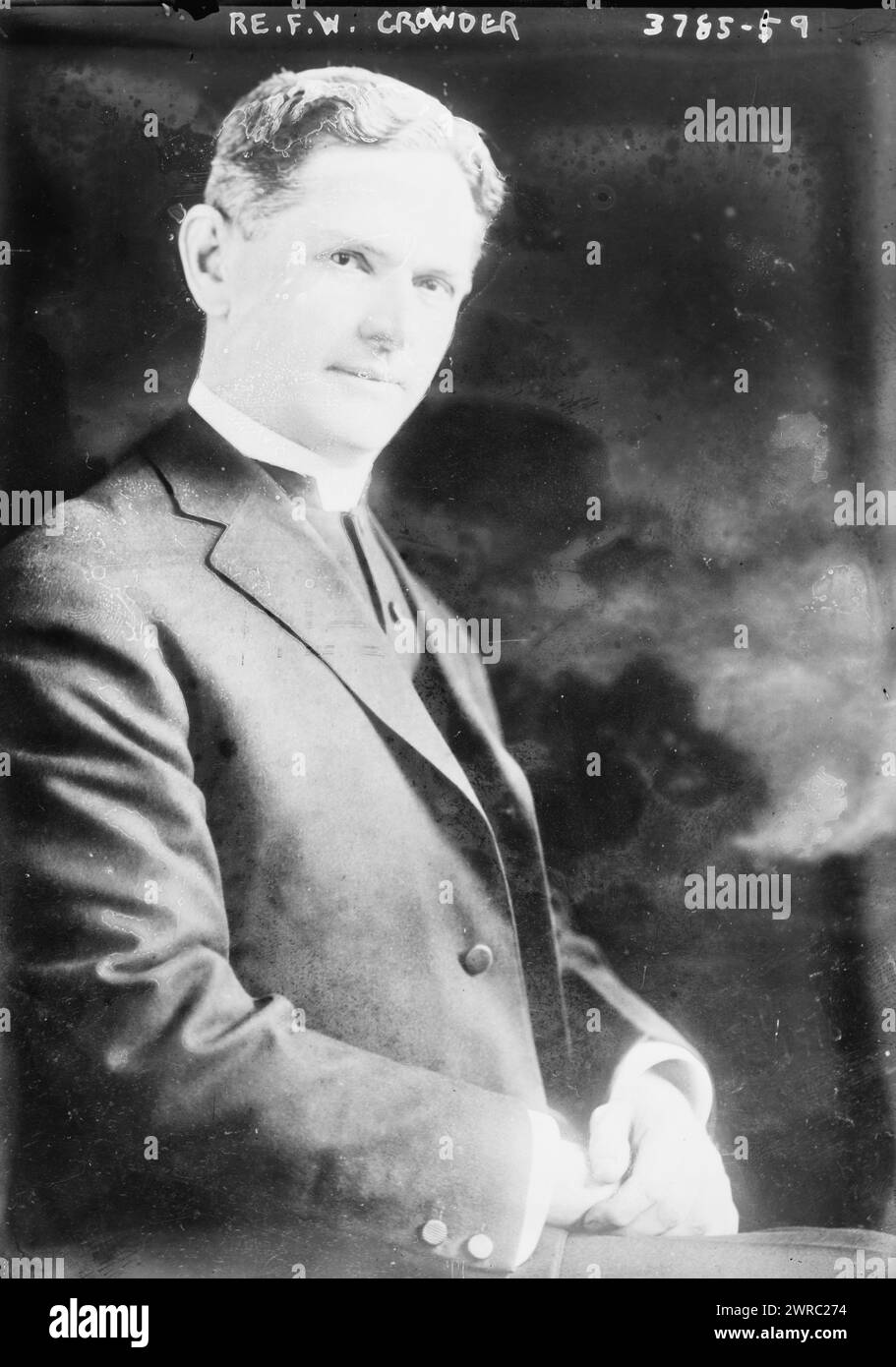 Re. F.W. Crowder, Photograph shows Frank Warfield Crowder (1869-1932 ...