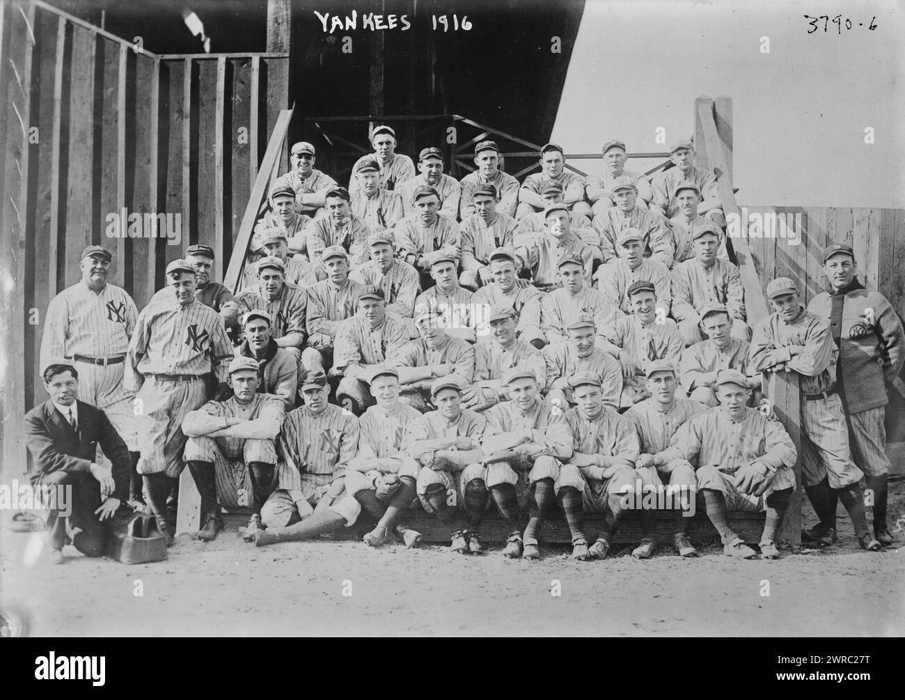 New York AL team photo (baseball), 1916., Glass negatives, 1 negative ...