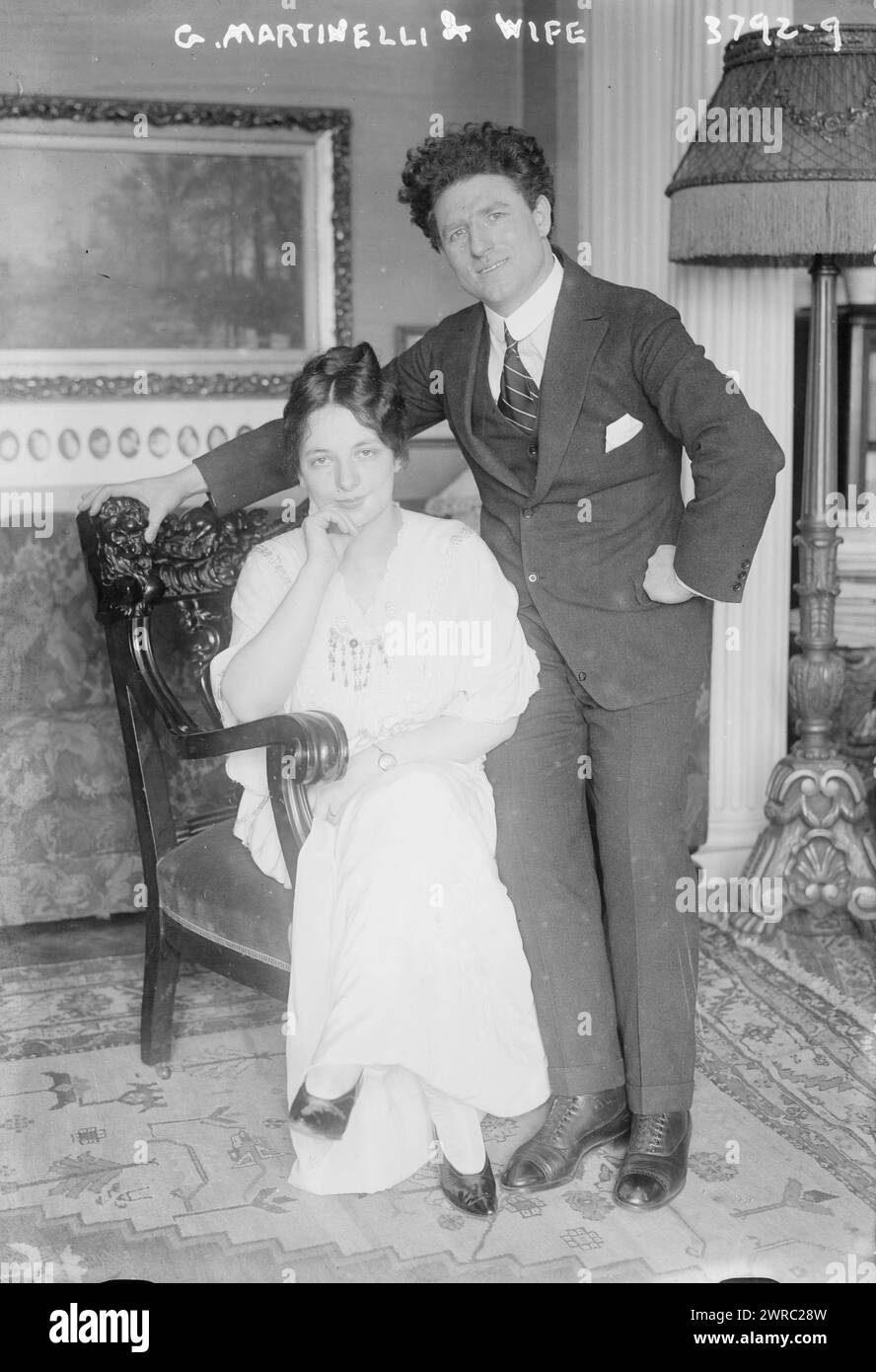 G. Martinelli & wife, Photograph shows Italian tenor opera singer ...