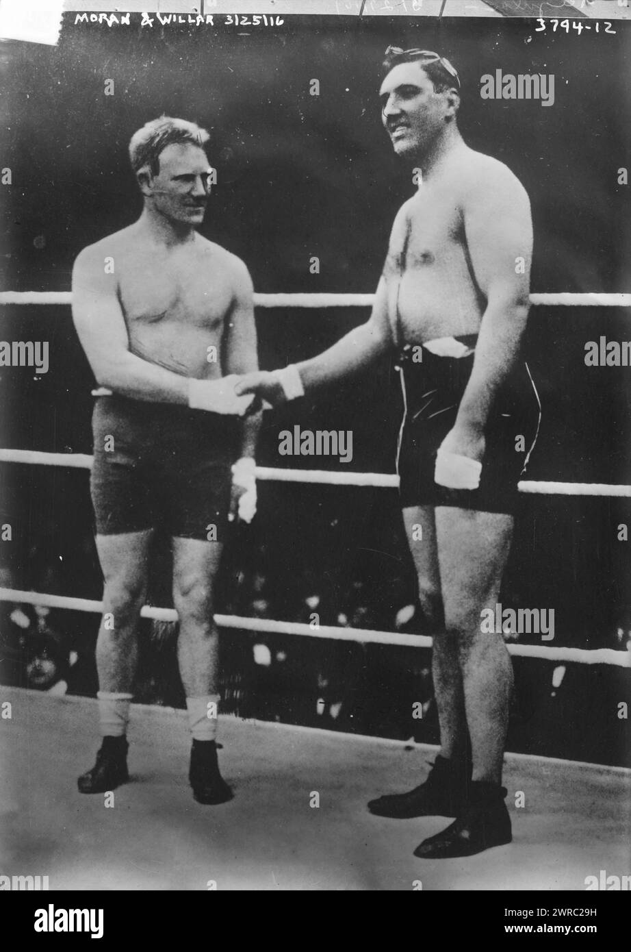 Moran & Willard, 3/25/16, Photograph shows boxers Frank Moran (left ...