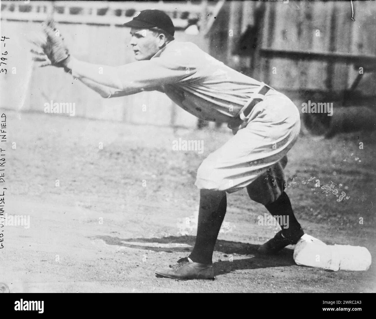 George Maisel, third baseman, Detroit AL (baseball), 1916, Glass ...