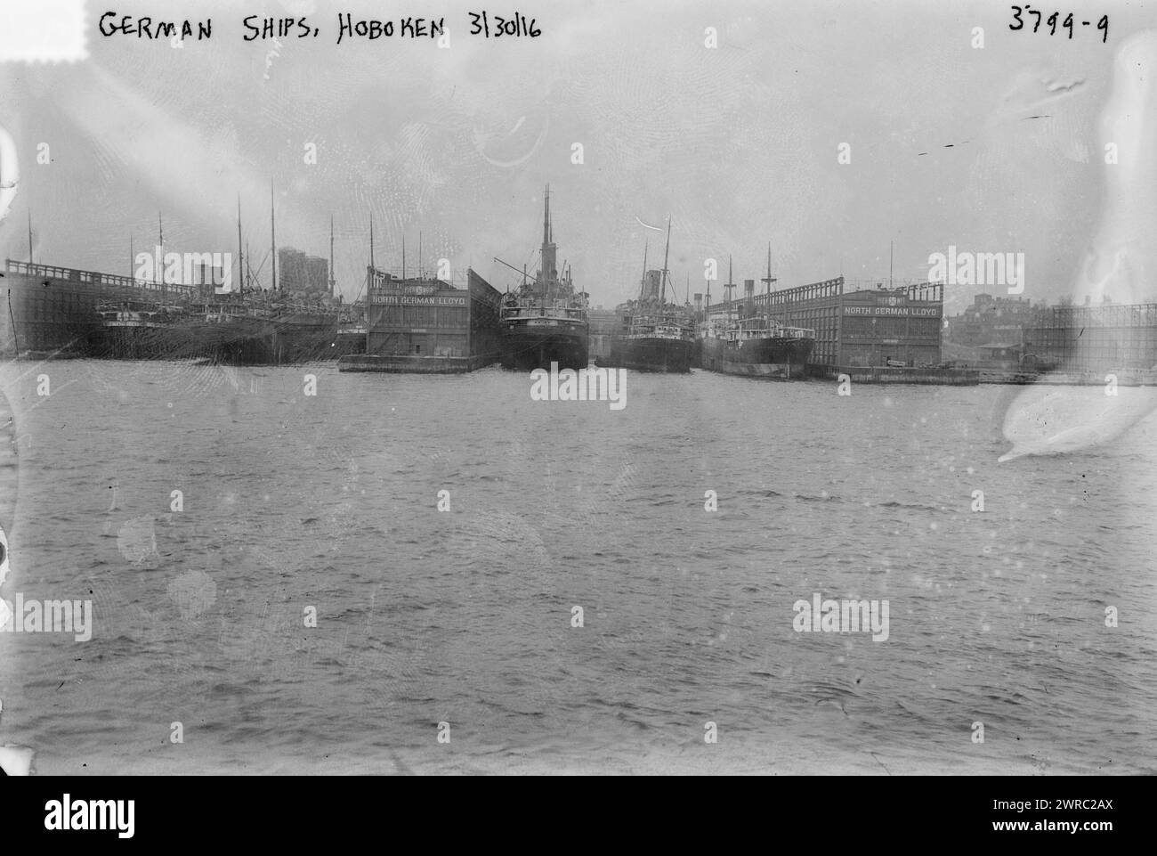 German Ships, Hoboken, 3/30/16 VATERLAND, 3/30/16, Glass negatives, 1 ...
