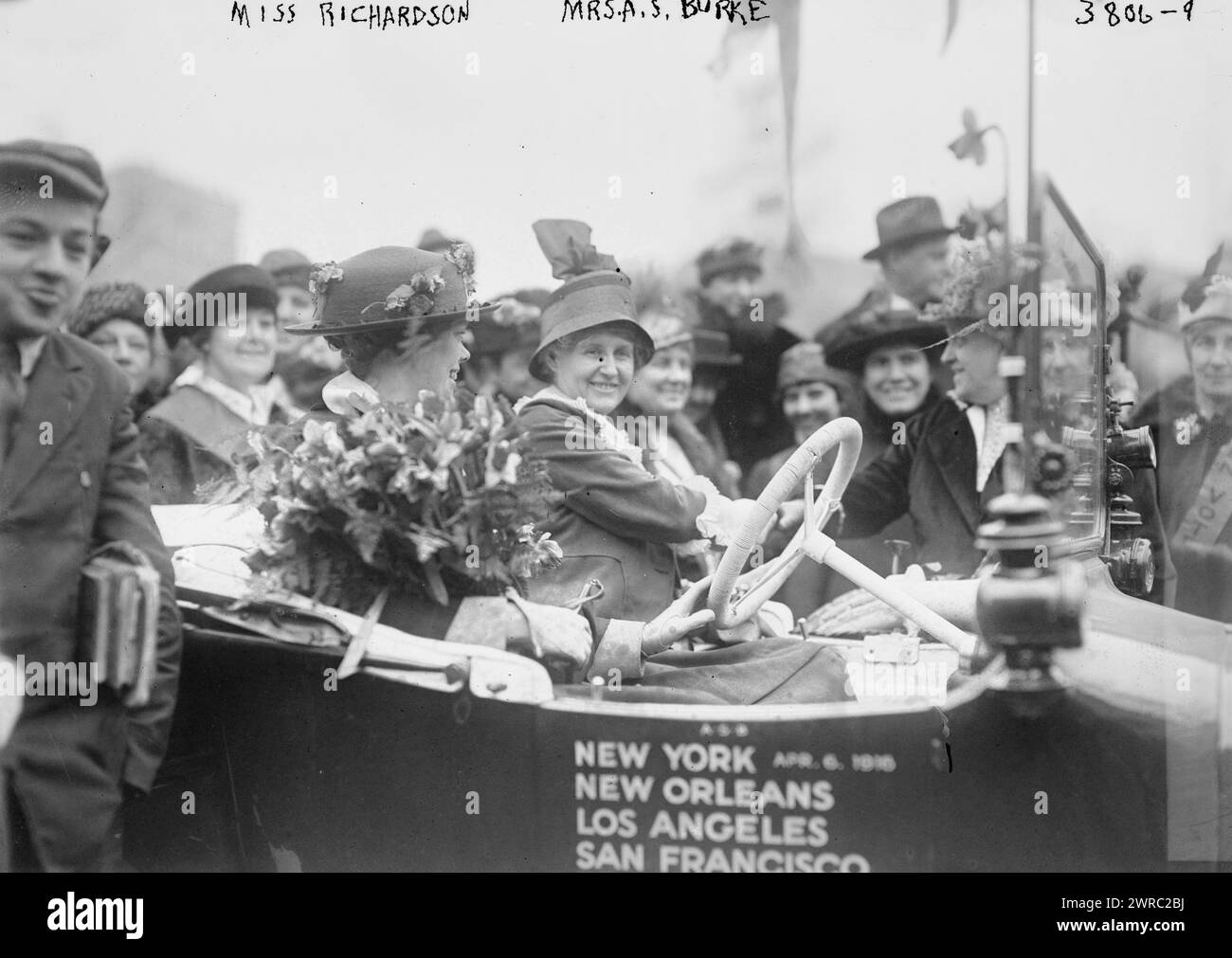 Miss Richardson and Mrs. A.S. Burke, Photograph shows suffragists Mrs ...