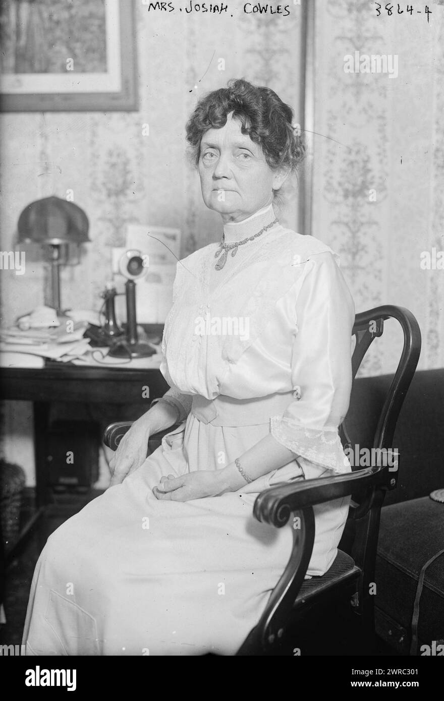 Mrs. Josiah Cowles, Photograph shows Ione Virginia Hill Cowles (1858 ...