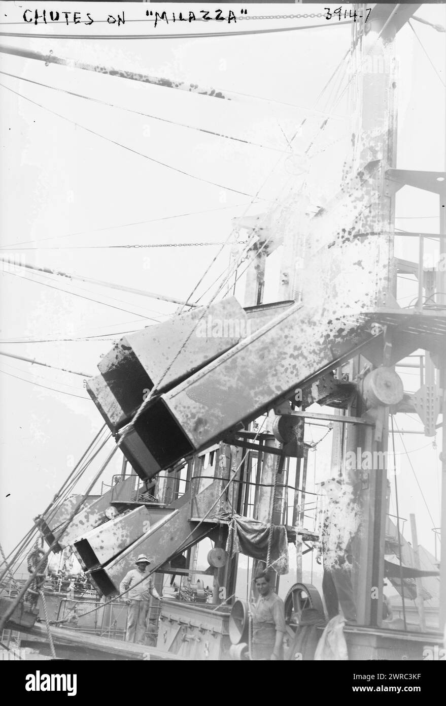 Chutes on MILAZZA i.e. MILAZZO, Photo shows the SS Milazzo, an Italian ...
