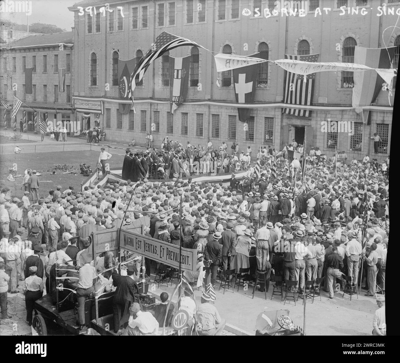 Osborne at Sing Sing, 1916, Photograph shows Thomas Mott Osborne ...