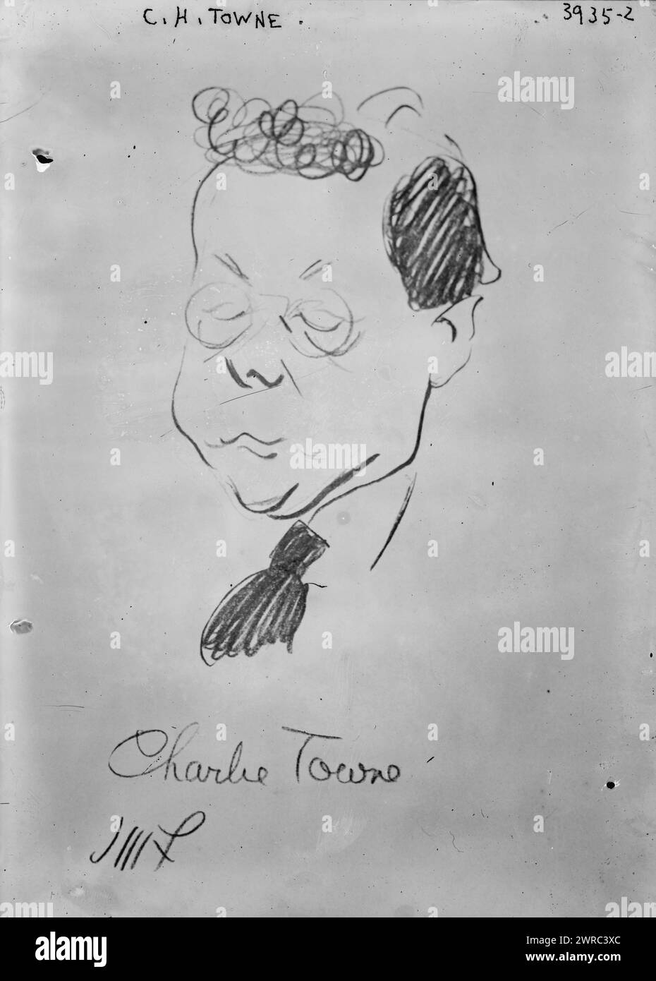 C.H. Towne, Photograph shows a drawing by James Montgomery Flagg of ...