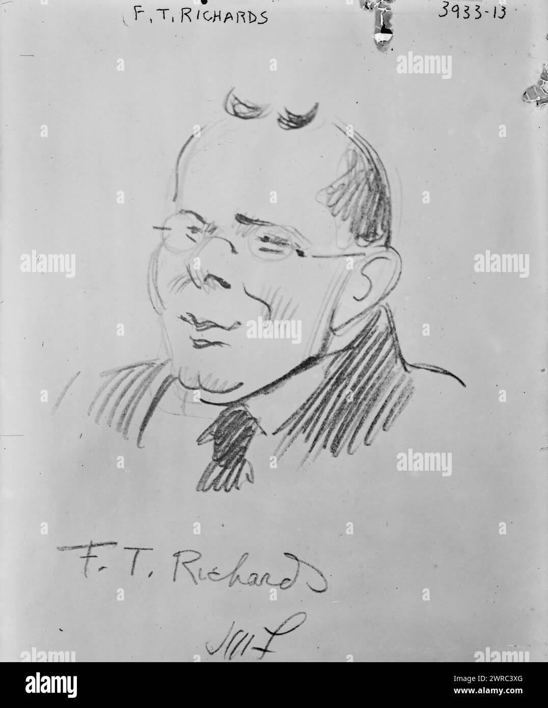 F.T. Richards, Photograph shows a caricature probably of illustrator ...