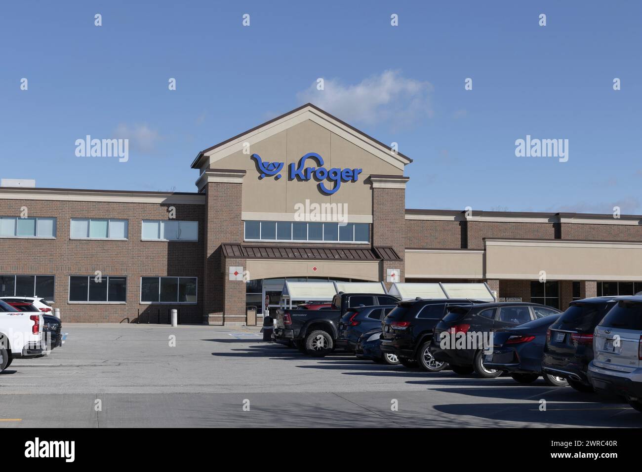 Avon - March 10, 2024: Kroger Supermarket. Kroger is one of the largest ...