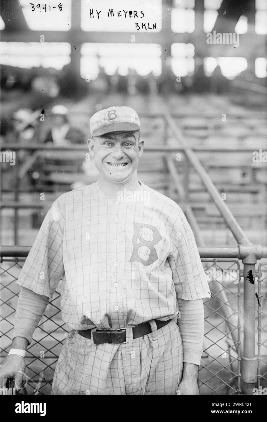 Henry H. 'Hy' Myers, Brooklyn NL (baseball), 1916, Glass negatives, 1 ...