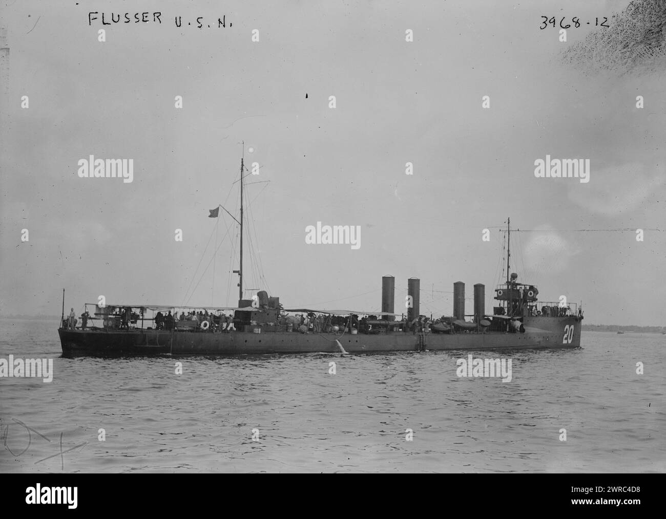 FLUSSER, U.S.N., Photograph shows the U.S.S. Flusser, a Smith class ...