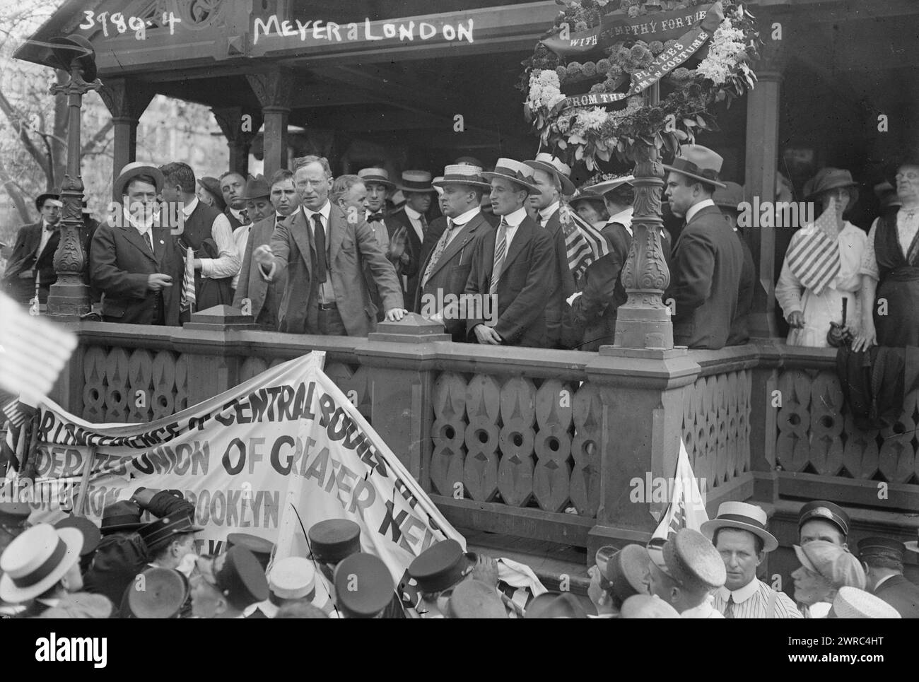 Meyer London, Photograph shows Congressman Meyer London speaking at ...