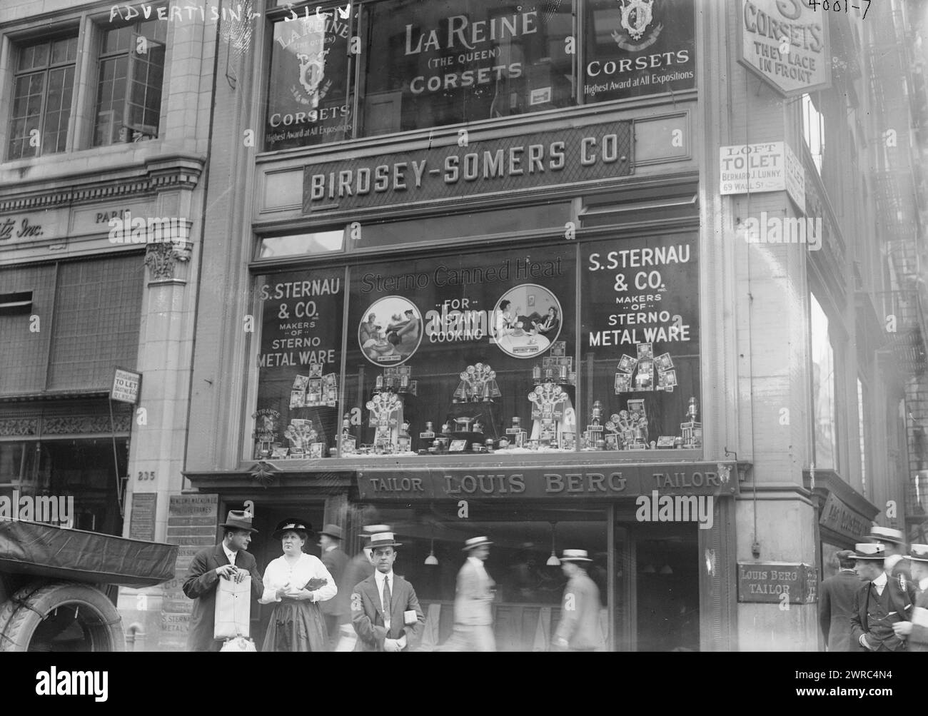 Advertising sign, between ca. 1915 and ca. 1920, Glass negatives, 1 ...