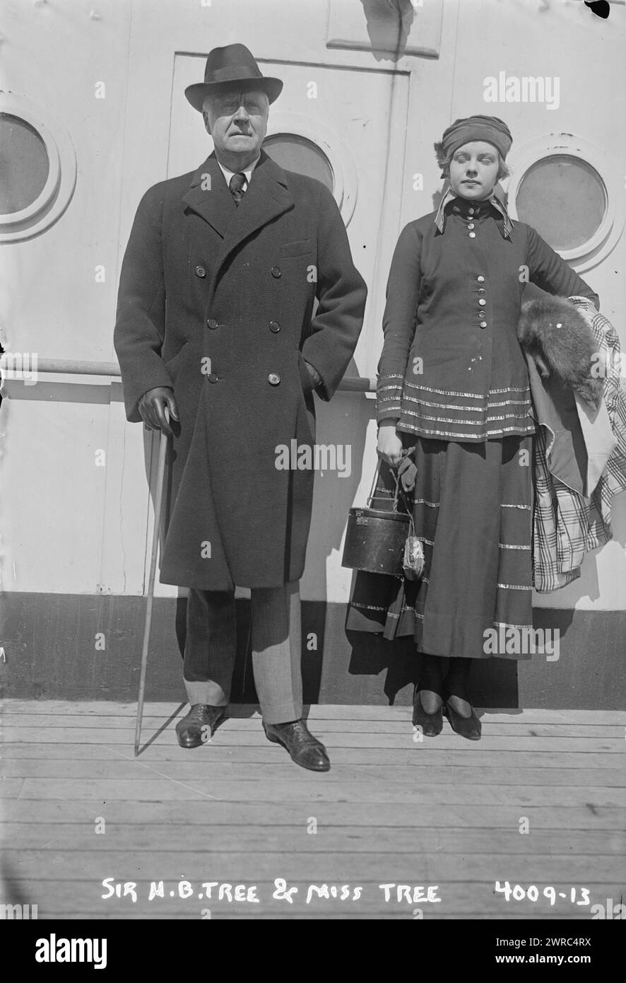 Sir H.B. Tree & Miss Tree, Photograph shows Sir Herbert Beerbohm Tree ...