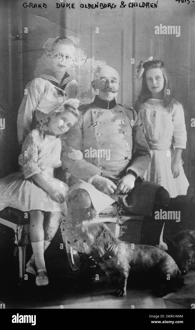 Grand Duke Oldenburg & children, Photograph shows Frederick Augustus II ...