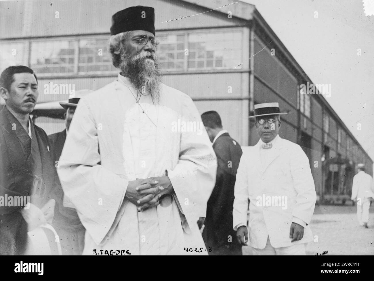 R. Tagore, Photo shows Rabindranath Tagore (1861-1941), who visited ...