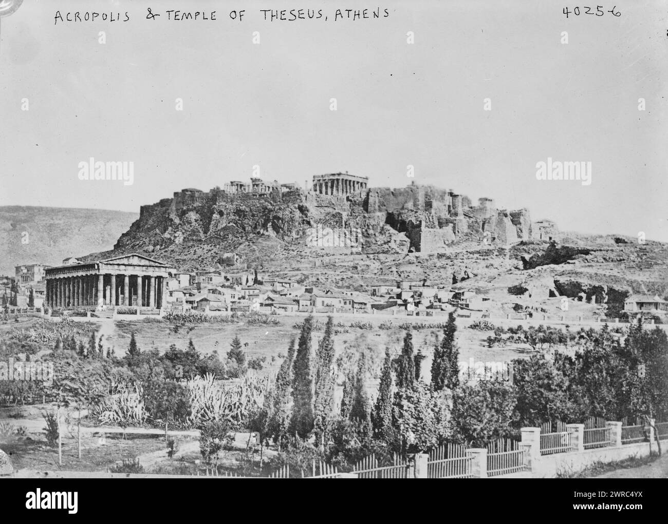 Acropolis & temple of Theseus, Athens, between ca. 1915 and ca. 1920 ...