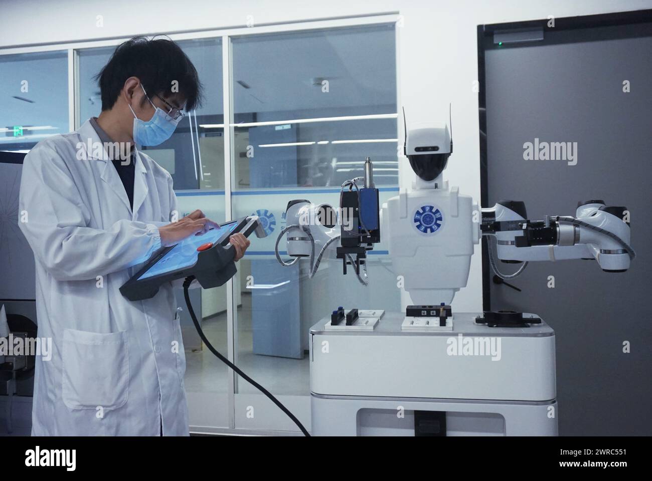 HANGZHOU, CHINA - MARCH 7, 2024 - Researchers launch a nanoscale ...