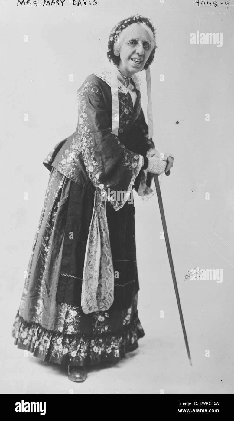 Mrs. Mary Davis, Photograph shows Mrs. Mary Davis dressed for her role ...
