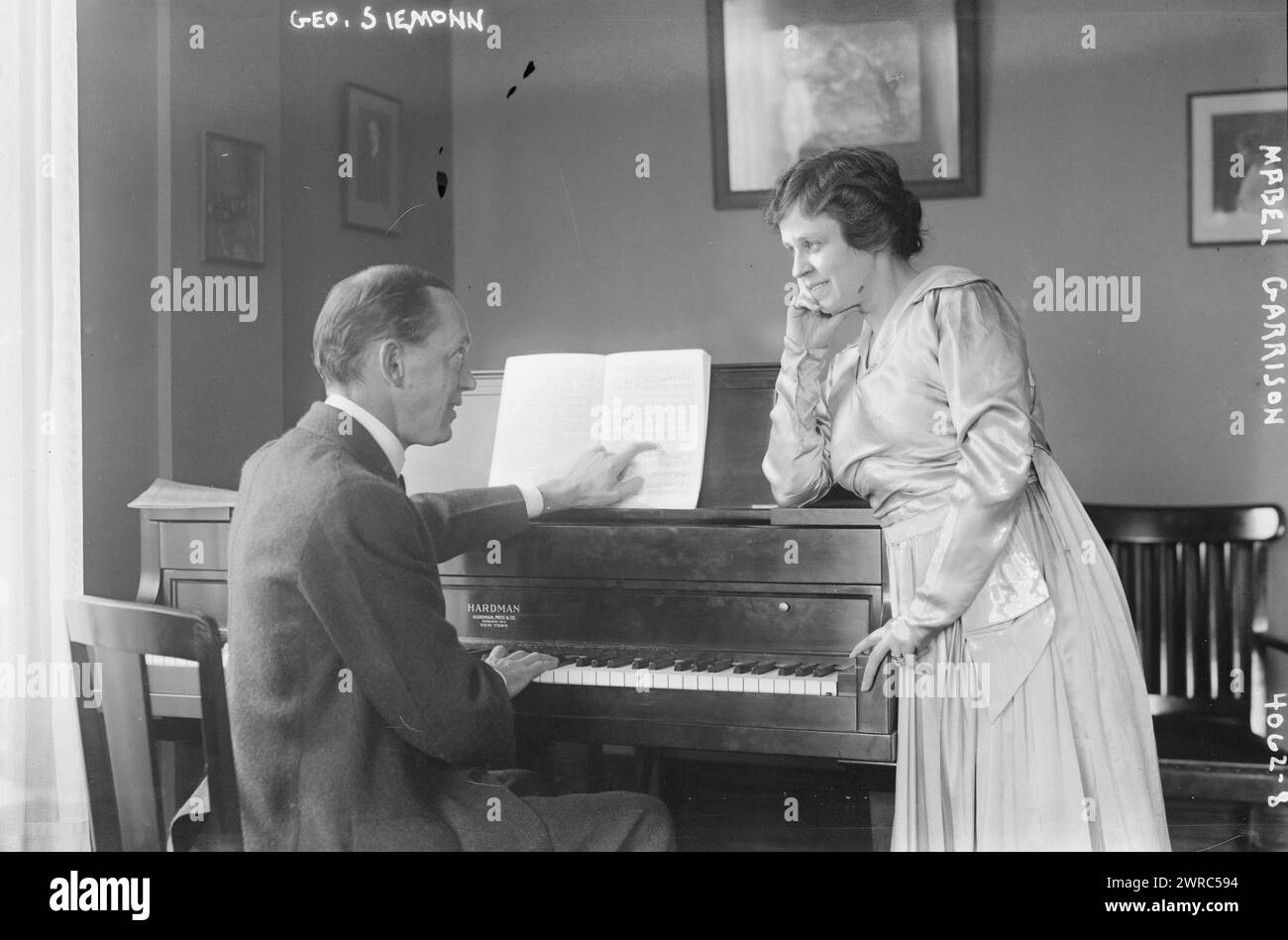 Geo. Siemonn, Mabel Garrison, Photograph shows American coloratura ...
