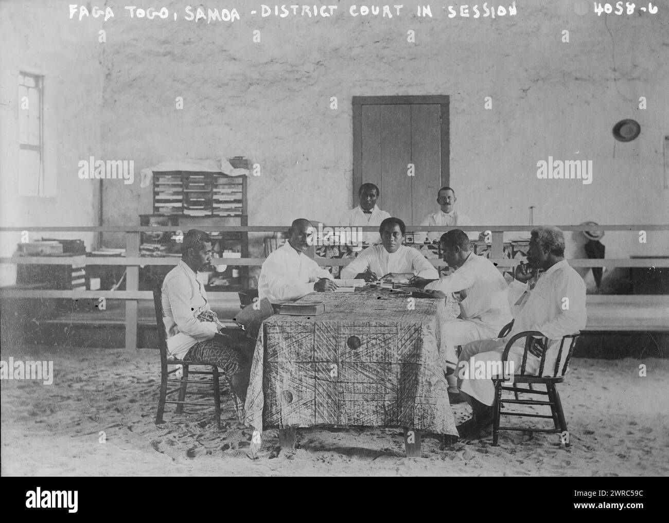 Faga Togo, Samoa, District Court, between ca. 1915 and ca. 1920, Glass ...