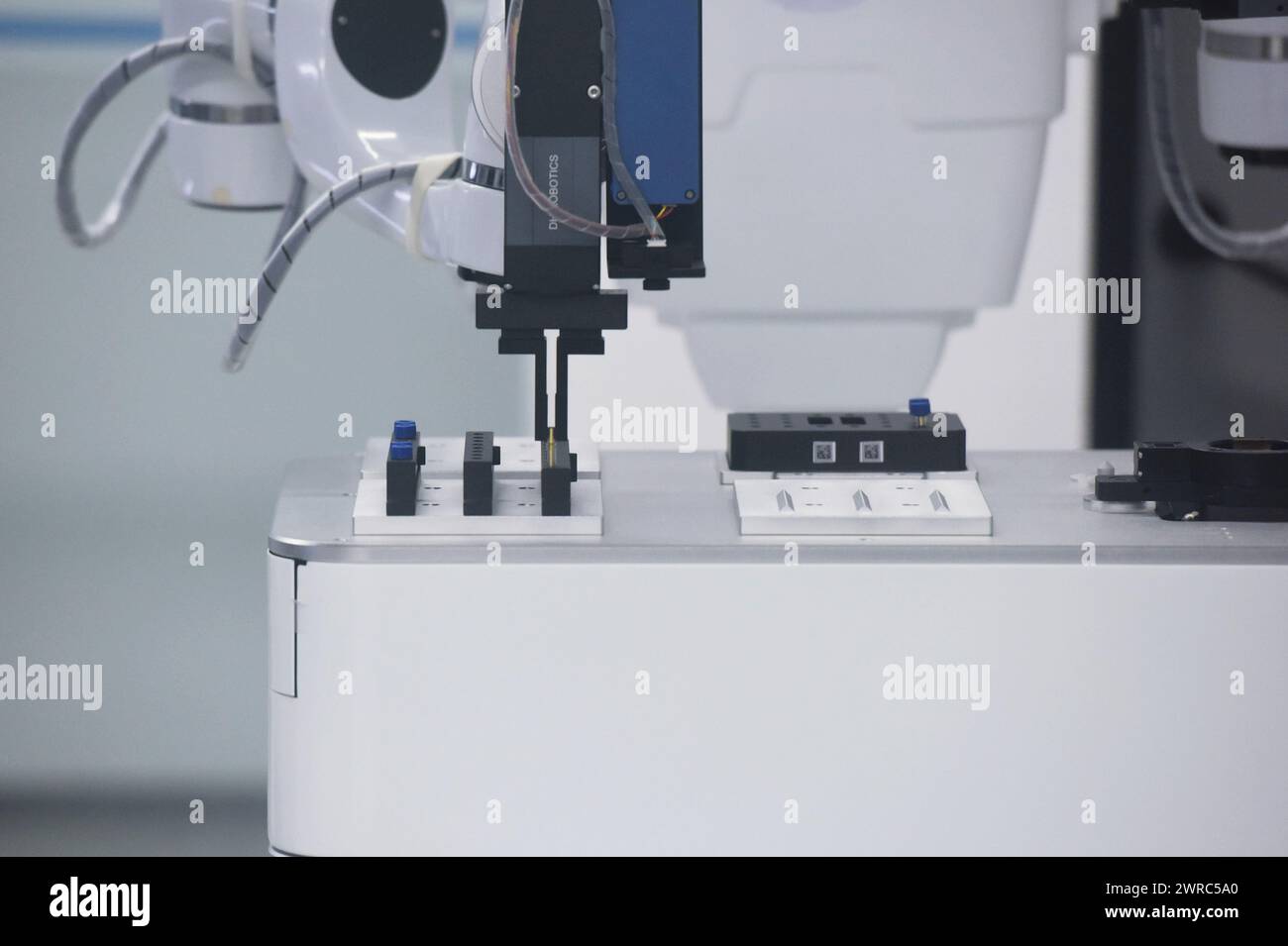 HANGZHOU, CHINA - MARCH 7, 2024 - A nanoscale microfluidic droplet ...