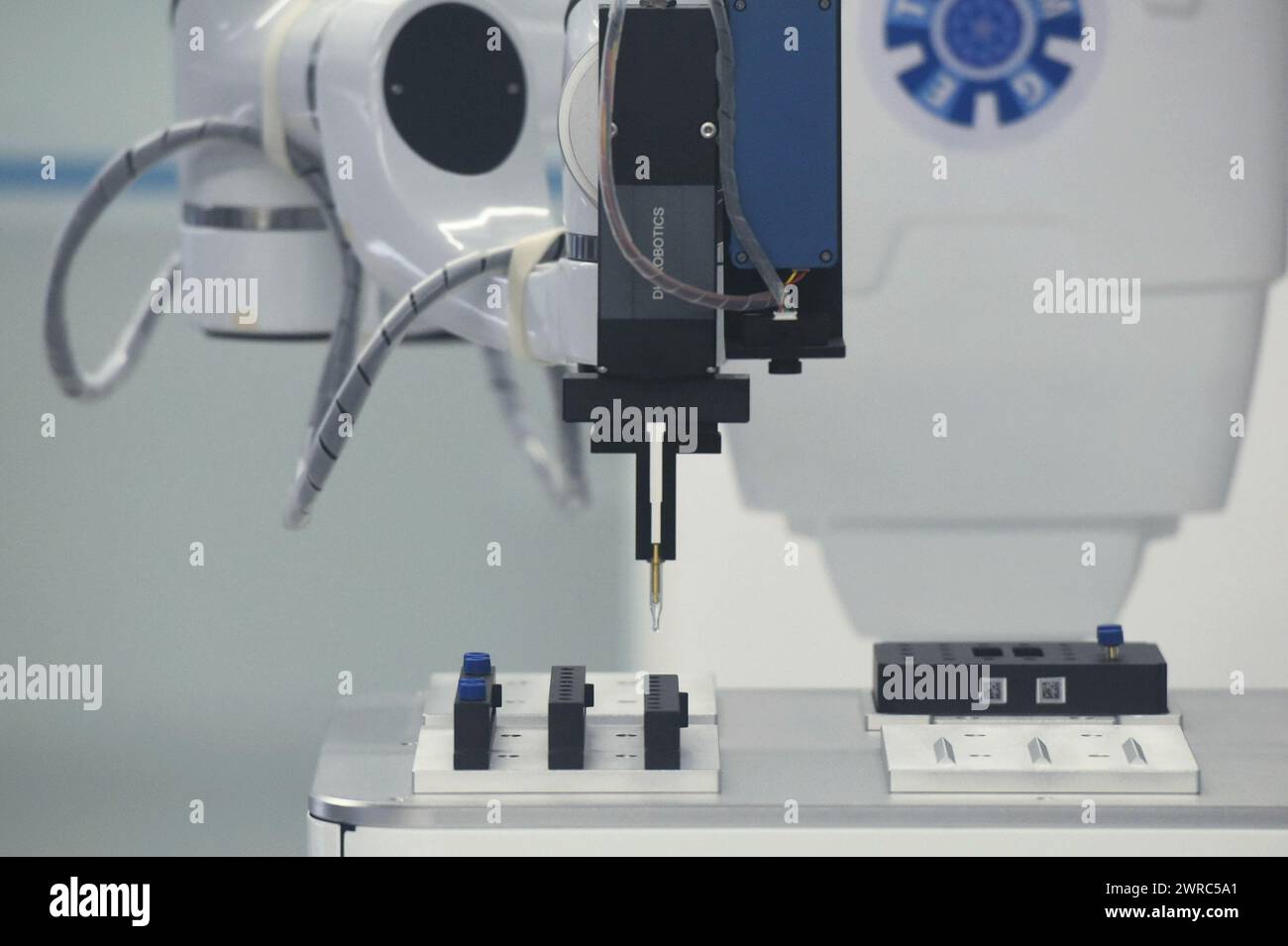 HANGZHOU, CHINA - MARCH 7, 2024 - A nanoscale microfluidic droplet ...