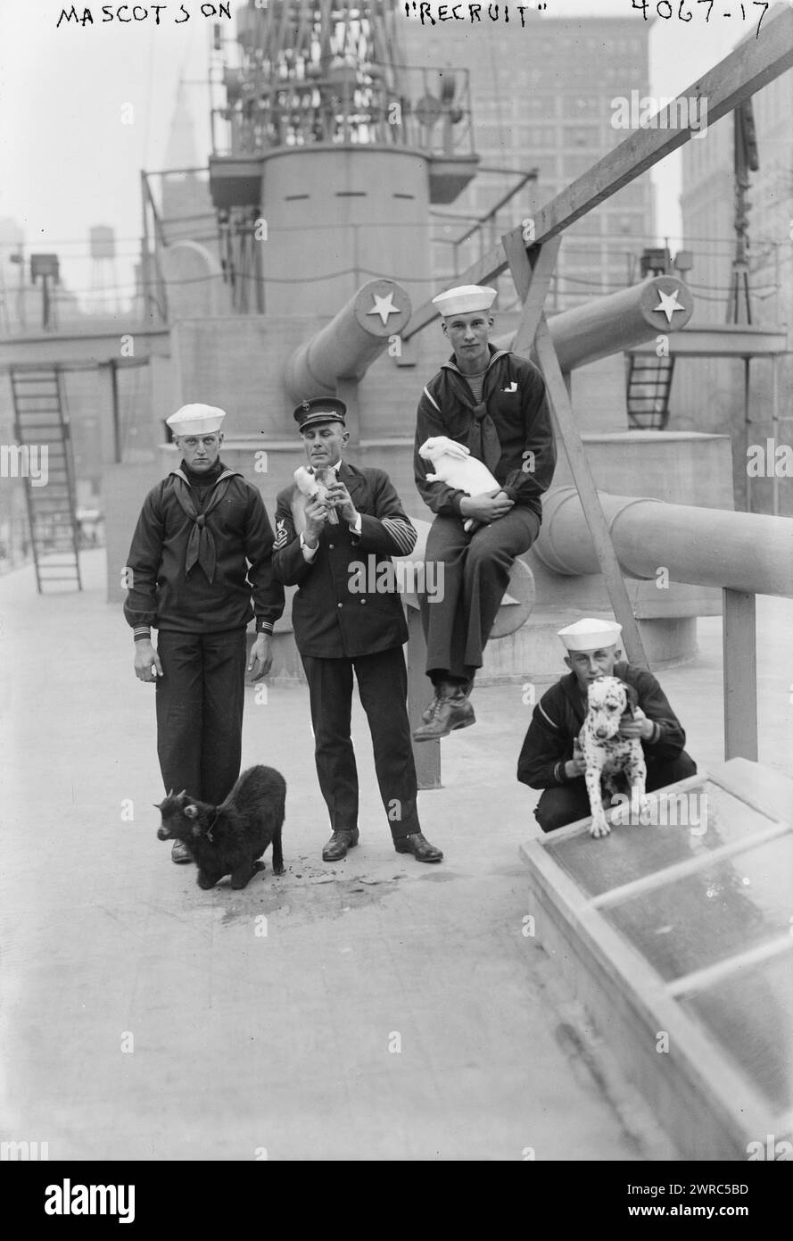 Mascots on RECRUIT, Photograph shows the U.S.S. Recruit, a fake ...