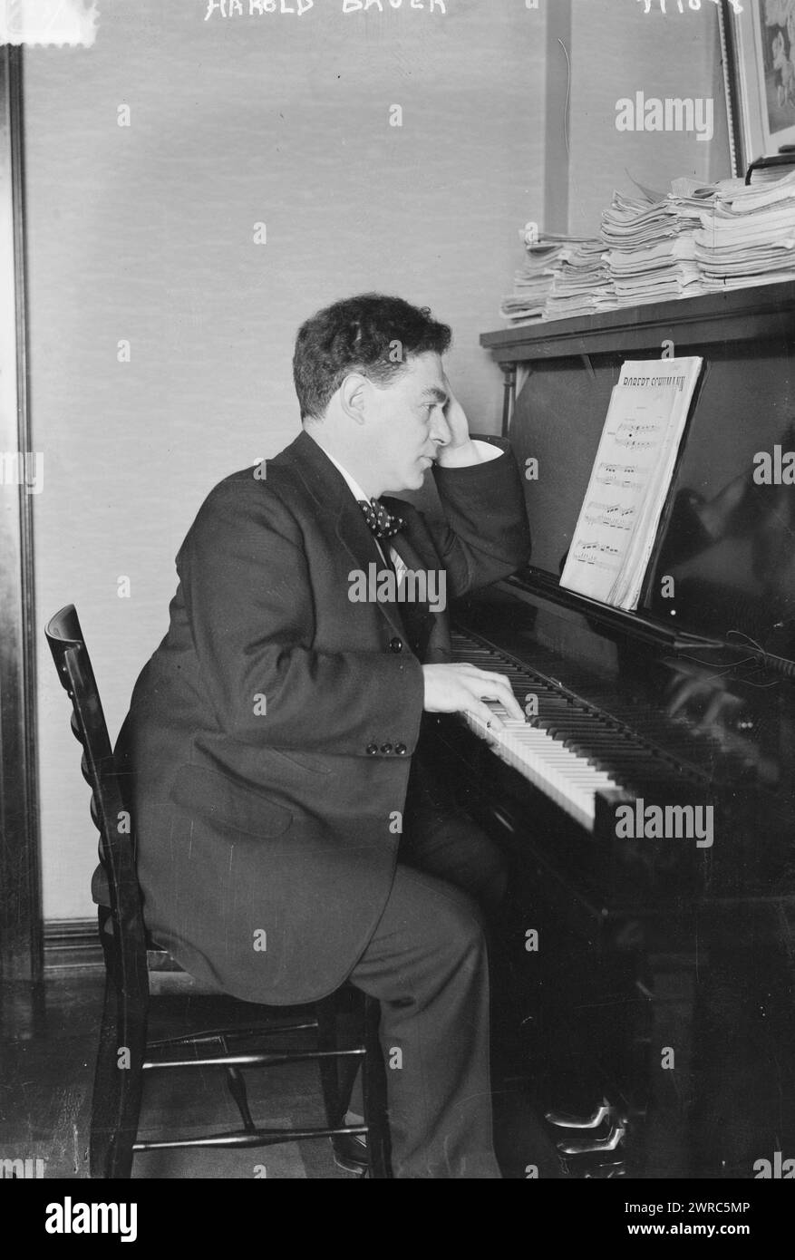 Harold Bauer, Photograph shows pianist Harold Victor Bauer (1873-1951 ...