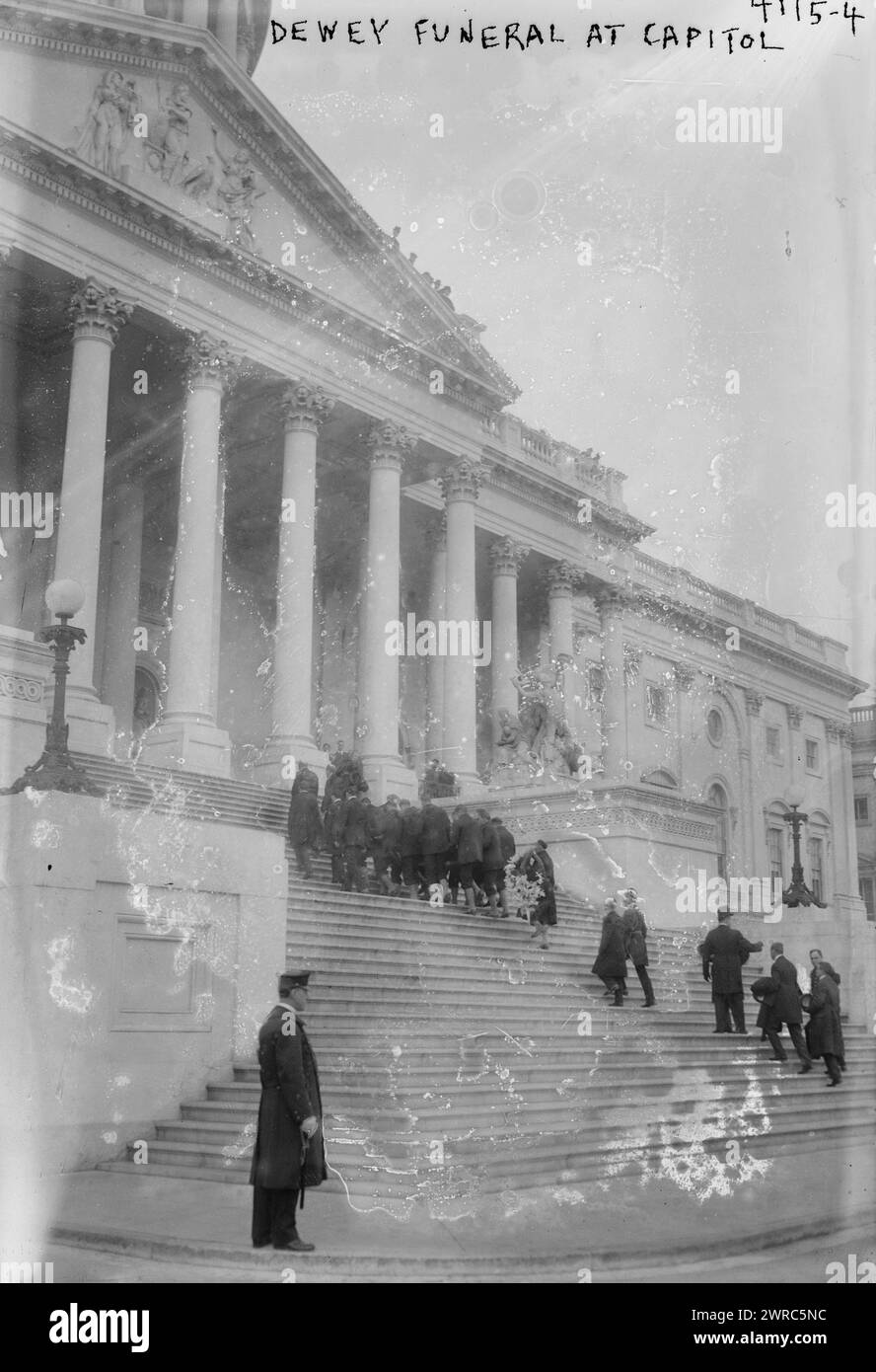 Dewey funeral at Capitol, Photograph shows the funeral of U.S. Admiral ...