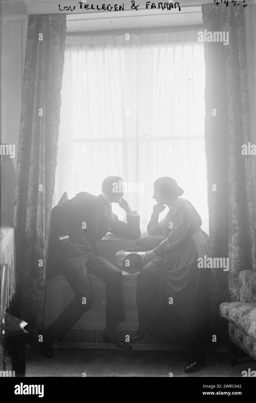 Lou Tellegen & Farrar, Photograph shows American soprano opera singer ...
