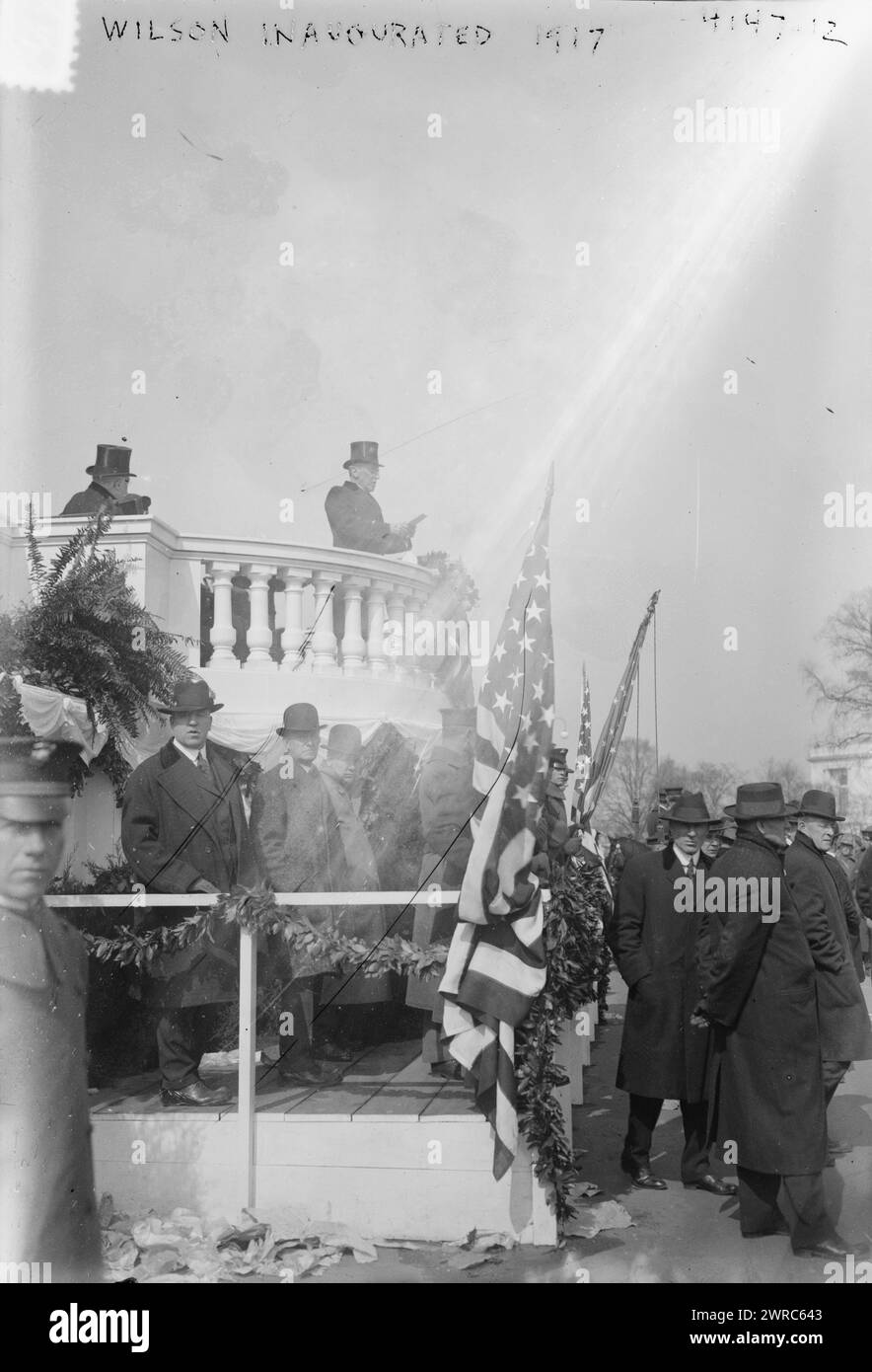Wilson inaugurated, 1917, Glass negatives, 1 negative: glass Stock Photo - Alamy