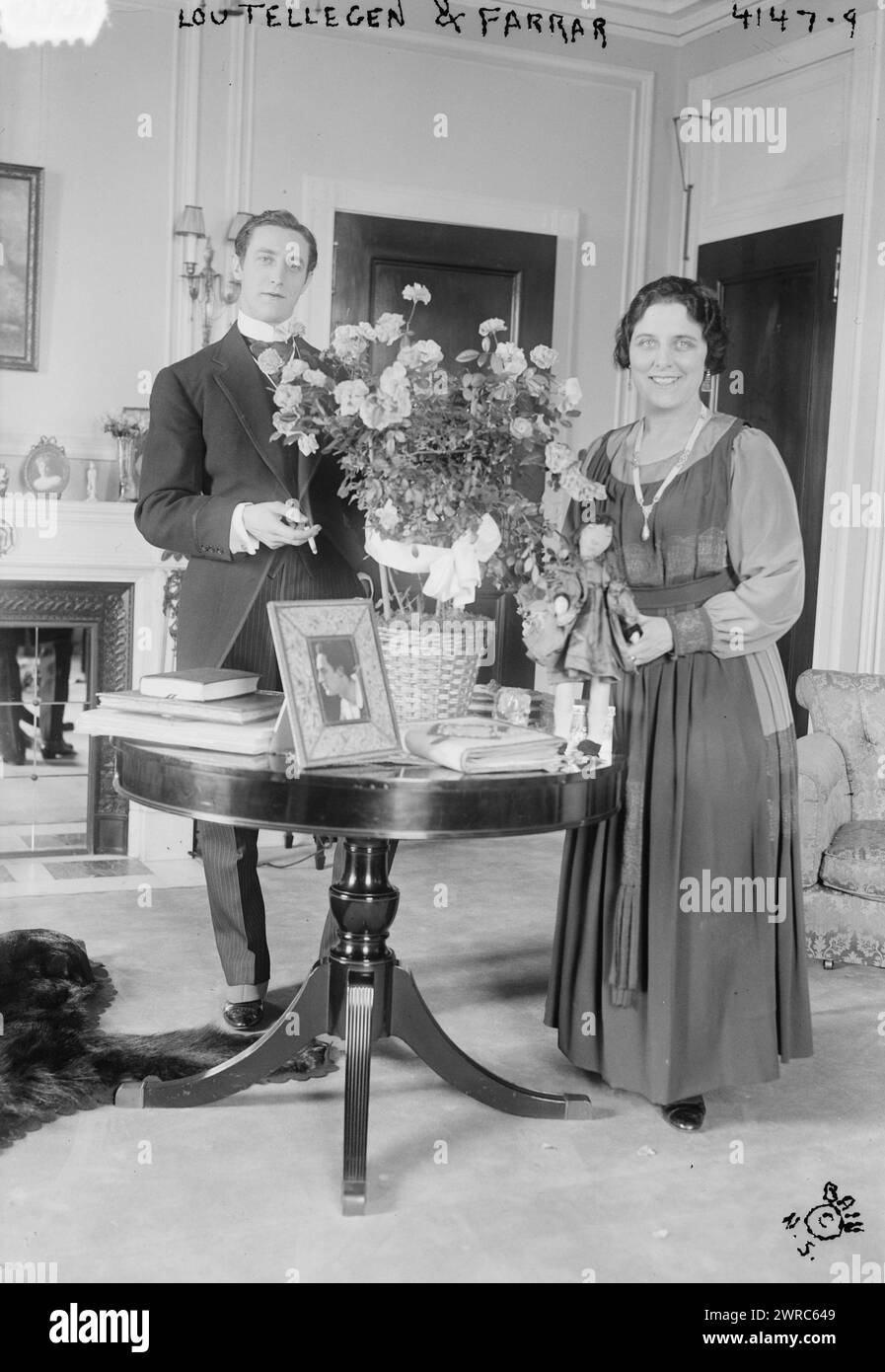 Lou Tellegen & Farrar, Photograph shows American soprano opera singer ...