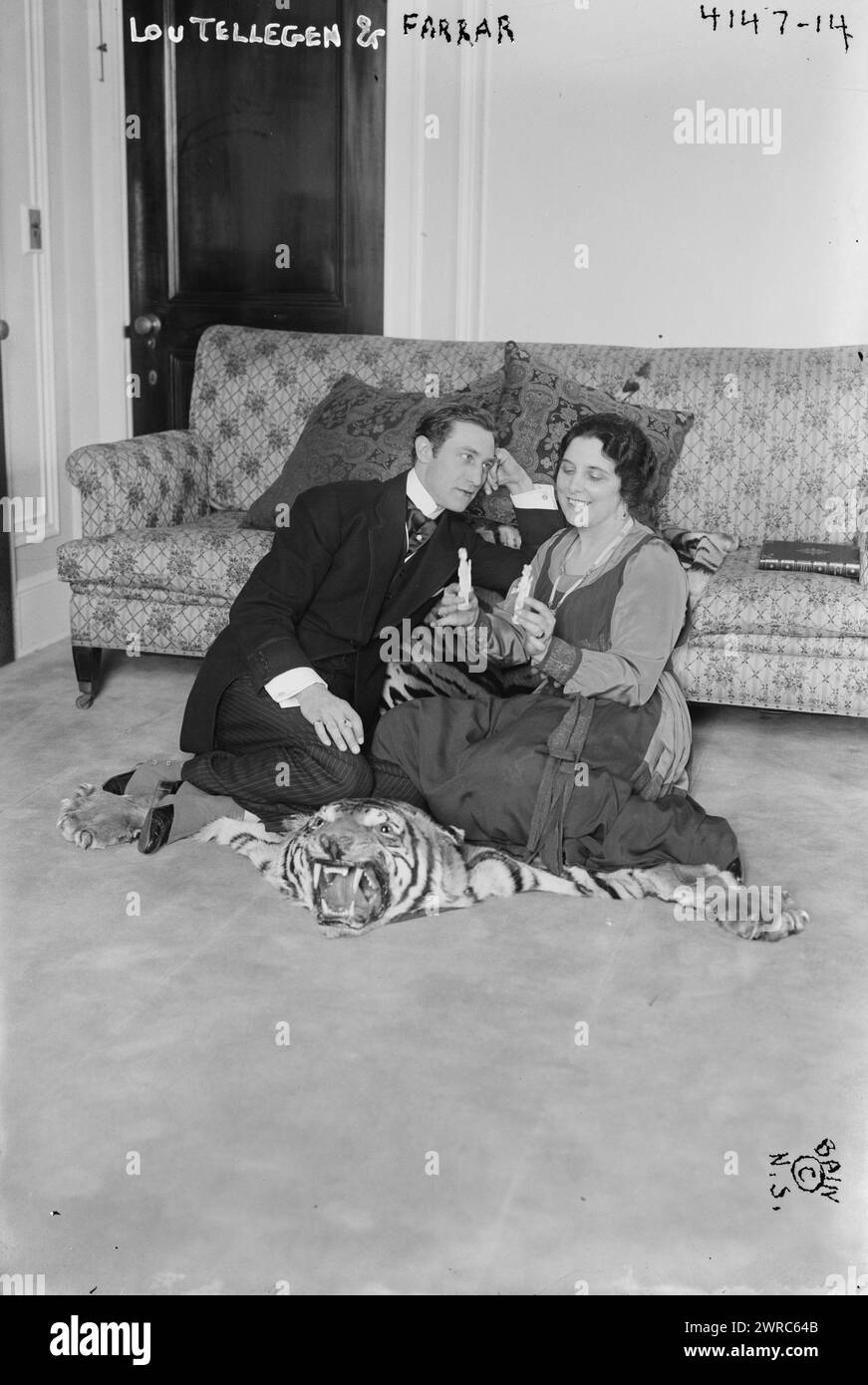 Lou Tellegen & Farrar, Photograph shows American soprano opera singer ...